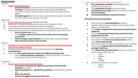 The Usa 1918 1941 History Revision Pearson Teaching Resources