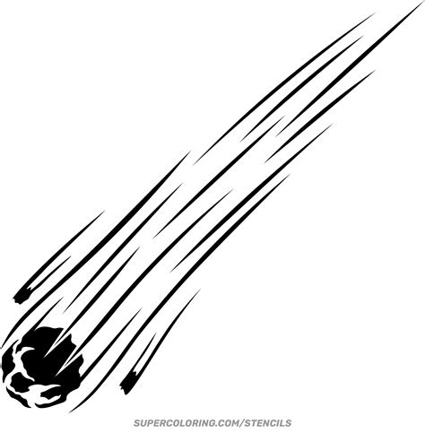 Stencil Of Comet Free Printable Papercraft Templates