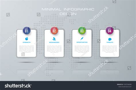 Rounded Rectangle Infographic Template 4 Options 库存矢量图（免版税）1520736098