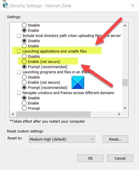 Disable Open File Security Warning For File In Windows 11 10