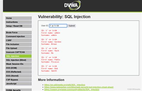 Dvwa靶场通关记录sql注入如何记录sqlmap注入记录 Csdn博客