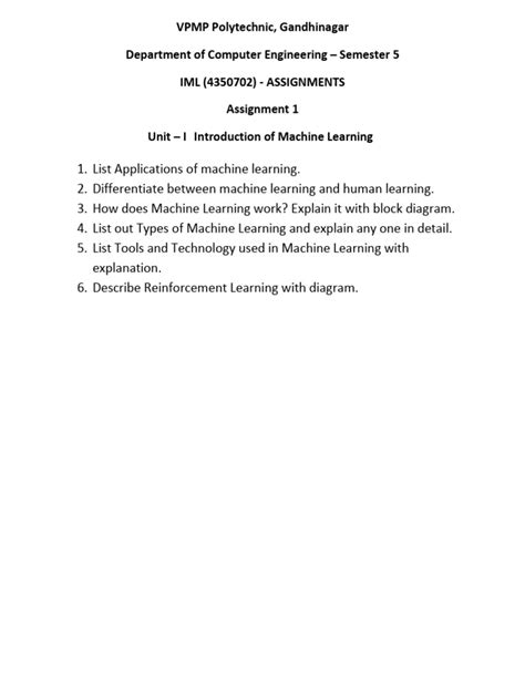 Assignment Of Ml Pdf Machine Learning Cognitive Science