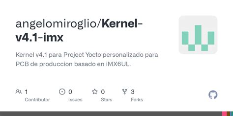 Github Angelomiroglio Kernel V4 1 Imx Kernel V4 1 Para Project Yocto
