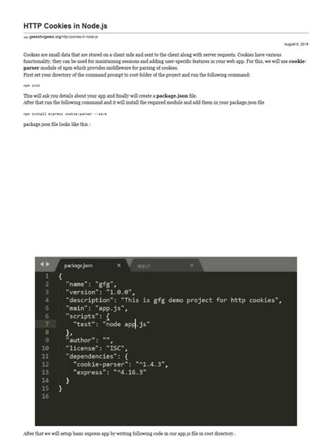 Cookies In Node Js Pdf Cookie Web Application