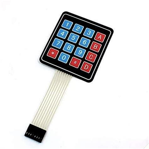 Flexible Matrix Keypad 4x4 Flexible Matrix Keypad 4x4 Keypad For Diy Project Ready