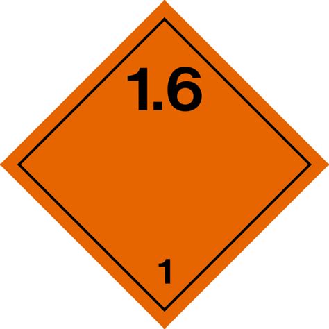 Class 1 Explosives 1 6 Extremely Intensive Articles Tdg Placard Sign Western Safety Sign