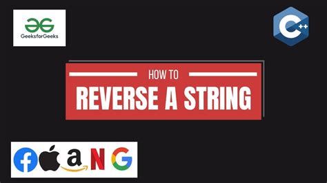 Reverse A String Gfg Problem Youtube