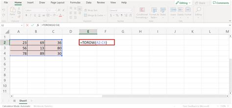 How To Use Torow Function In Excel Sheetaki
