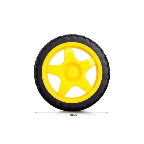 Roda 68mm Para Chassi Robo Robotica Para Arduino Na Eletrônicos Componentes Acessórios Peças