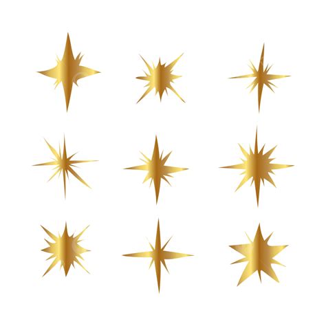 골드 반짝이는 별 벡터 금 반짝이는 별 Png 일러스트 및 벡터 에 대한 무료 다운로드 Pngtree