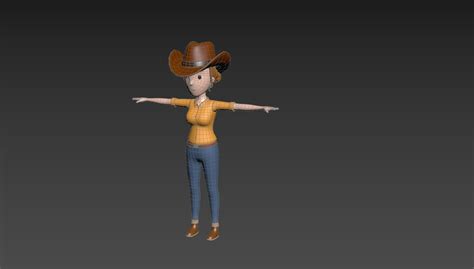Cartoongirl035 Cow Girl 3d Model Turbosquid 2008956