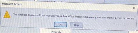 solved the database engine could not lock table consultant
