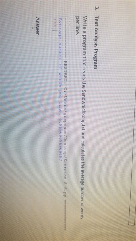 Solved 3 Text Analysis Program Write A Program That Reads