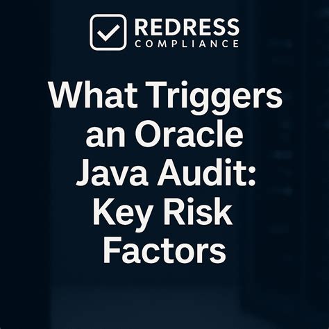 What Triggers An Oracle Java Audit Key Risk Factors