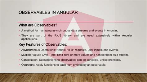 and observables in angular pptx