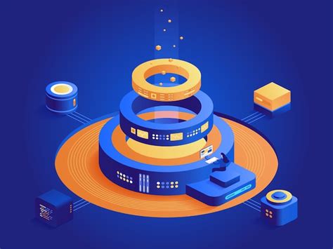 Premium Vector Cryptocurrency Mining Isometric Concept