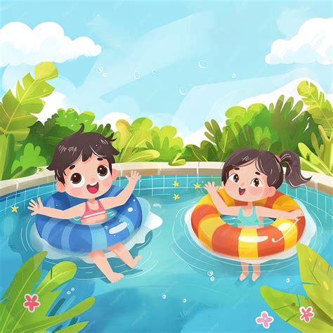 Portrait Dune Fille Et Dun Garçon Montrant Une Belle Amitié Photo