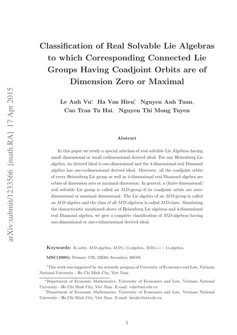 pdf classification of real solvable lie algebras to which