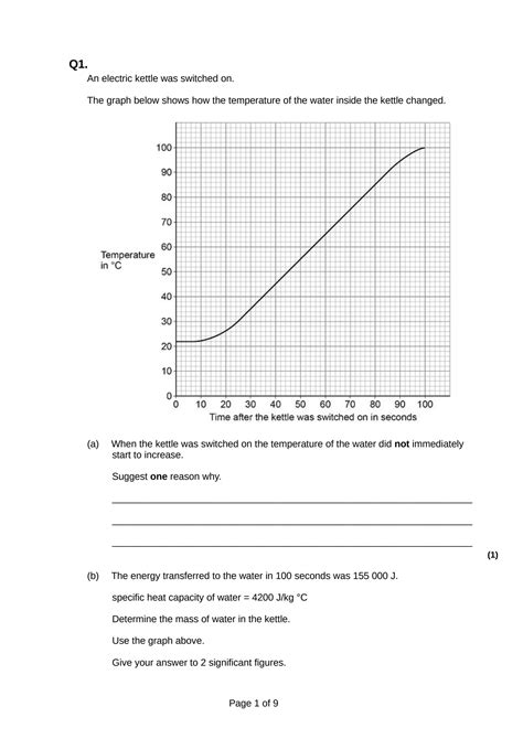SOLUTION Gcse Aqa Triple Physics Exam Questions Particle Model Studypool