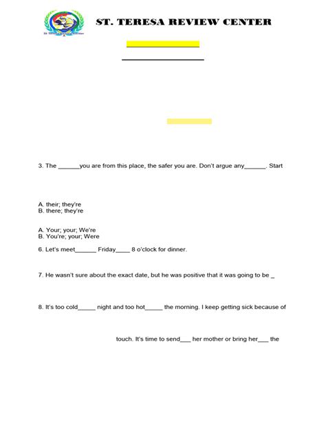 Grammar Exercise March 2025 Pdf