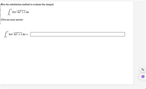 Solved Jse The Substitution Method To Evaluate The Chegg Com