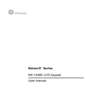 GE Security NetworX NX E LCD Keypad User Manual Manualzz