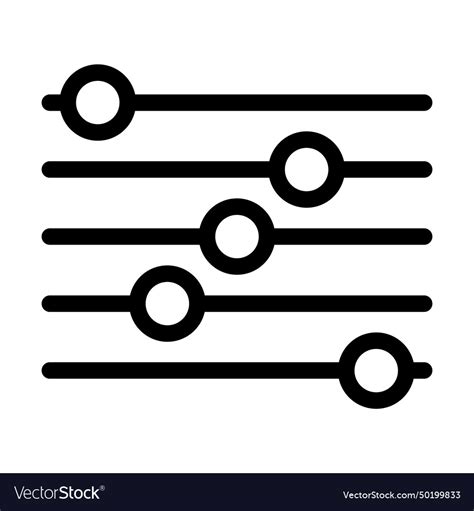 Adjustment Parameters Icon Settings Filter Button Vector Image