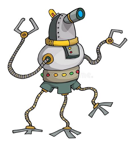 Робот нарисованный рукой иллюстрация вектора иллюстрации насчитывающей футуристическо 65430338