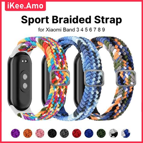 Jual Xiaomi Band Nylon Strap Mi Band Sport Braided Stretch Loop Strap Shopee