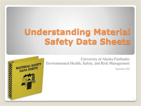 PPT Understanding Material Safety Data Sheets PowerPoint Presentation ID