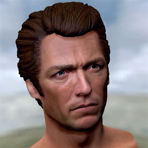 Clint Eastwood Head Printable 3d Model By Vefilanna
