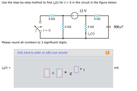Solved Use The Step By Step Method To Find Io T For T Chegg Com