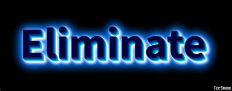 Eliminate Text Effect And Logo Design Word