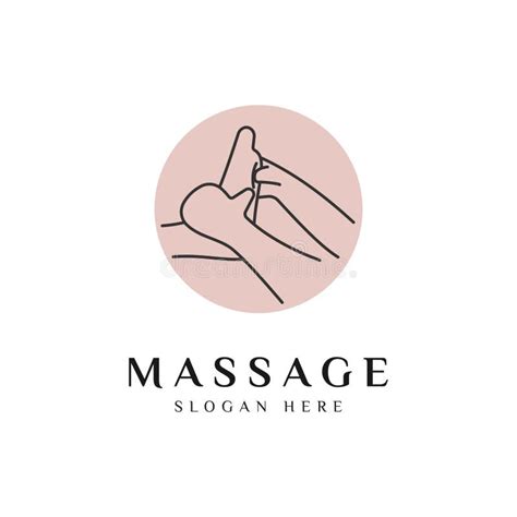 Reflexology Foot Massage Logo Design Vector Icon Illustration Stock