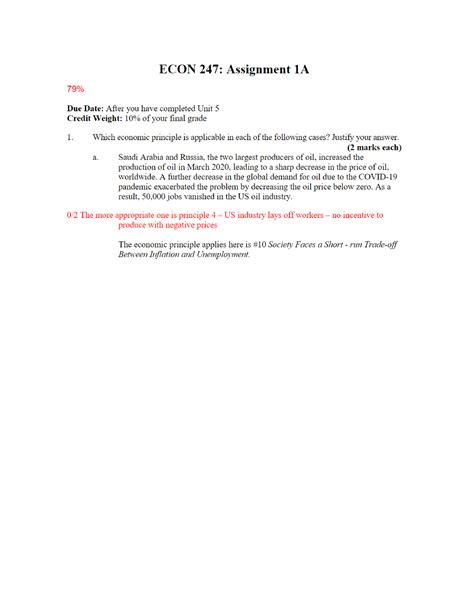 Assignment Econ With Answers Econ Studocu