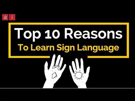 Top 10 Reasons To Learn Sign Language YouTube