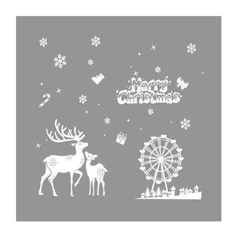 Рождественские наклейки на окна окно украшение Санта Клаус статического