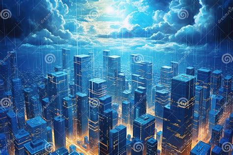 Cloud Computing Concept Ai Generated Illustration Stock Image Image Of Finance Advancement