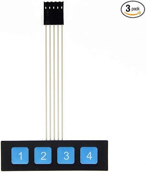 electrical equipment and supplies business and industrial 1x4 matrix array 4 key membrane switch