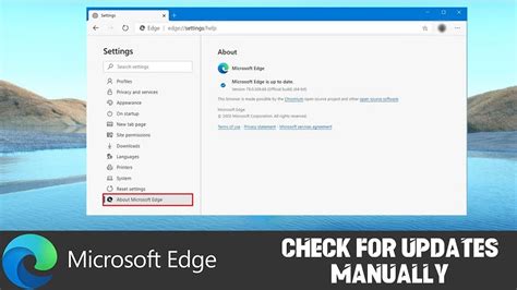 How To Check For Updates Manually On Microsoft Edge Youtube