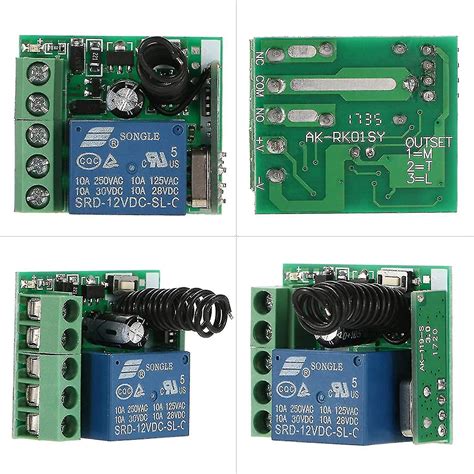 wireless remote switch relay transmitter receiver 433mhz dc 12v 1ch