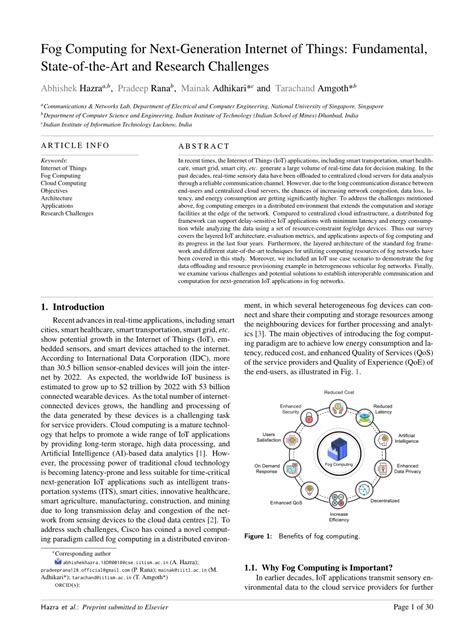 Pdf Fog Computing For Next Generation Internet Of Things Fundamental