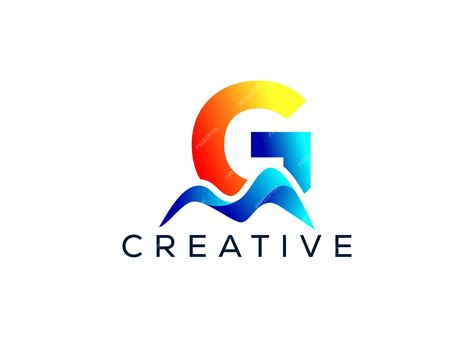 최소 문자 G 산 로고 디자인 벡터 템플릿 초기 문자 G 언덕 벡터 로고 프리미엄 벡터