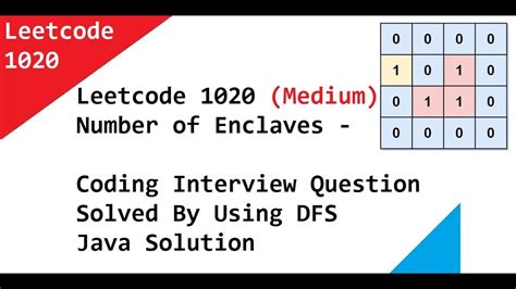 Leetcode 1020 Number Of Enclaves Coding Interview Question Solved By