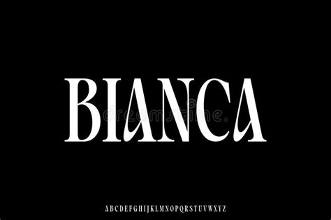 Elegant And Beautiful Condensed Serif Font Vector Stock Vector Illustration Of Vector