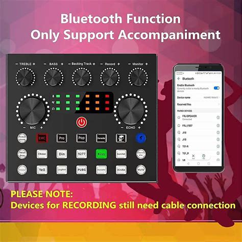 V8 Sound Card Audio Interface Bluetooth Usb Live Broadcast Mic Sound Card For Pc Mobile Record