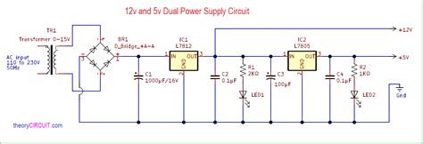 12v 5v Dual Power Supply Circuit