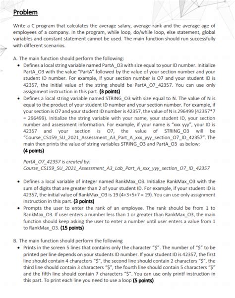 Solved Problem Write A C Program That Calculates The Average