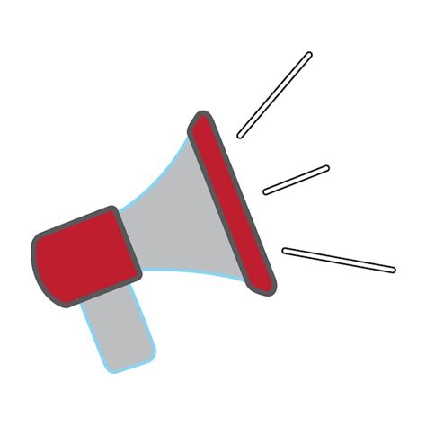 투명 배경에 확성기 또는 확성기 그림 프리미엄 벡터