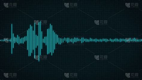 极简hud波形音频。摘要蓝光辉光霓虹声波背景。音频波形抽象音乐波形振荡现代。未来的声波可视化。合成技素材 花瓣网